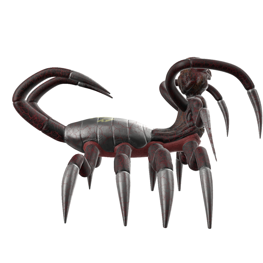 3d creature infected model