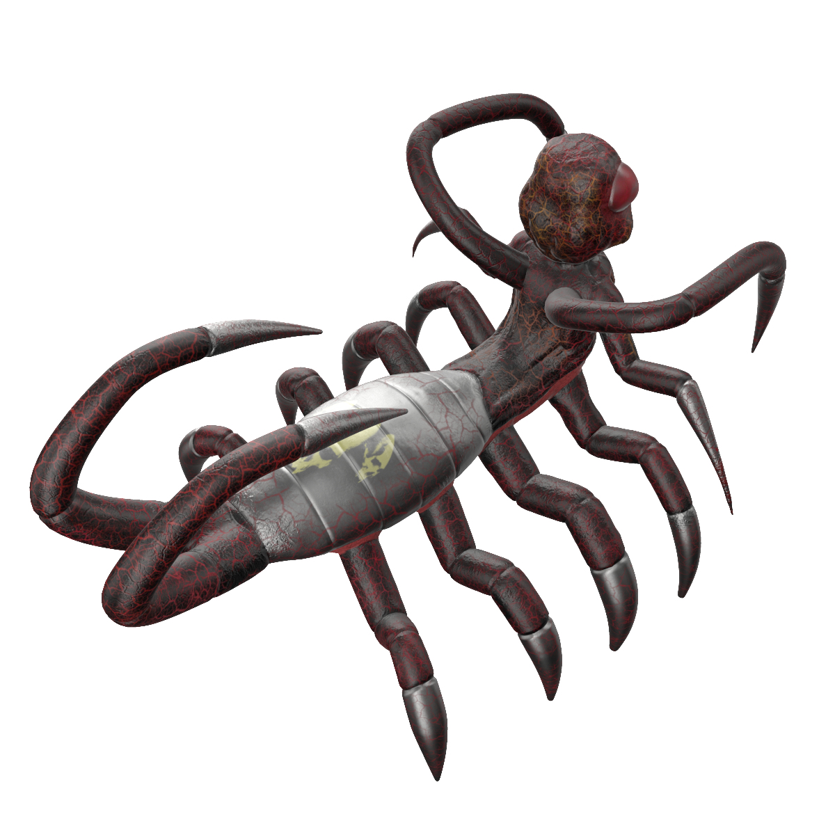 3d creature infected model