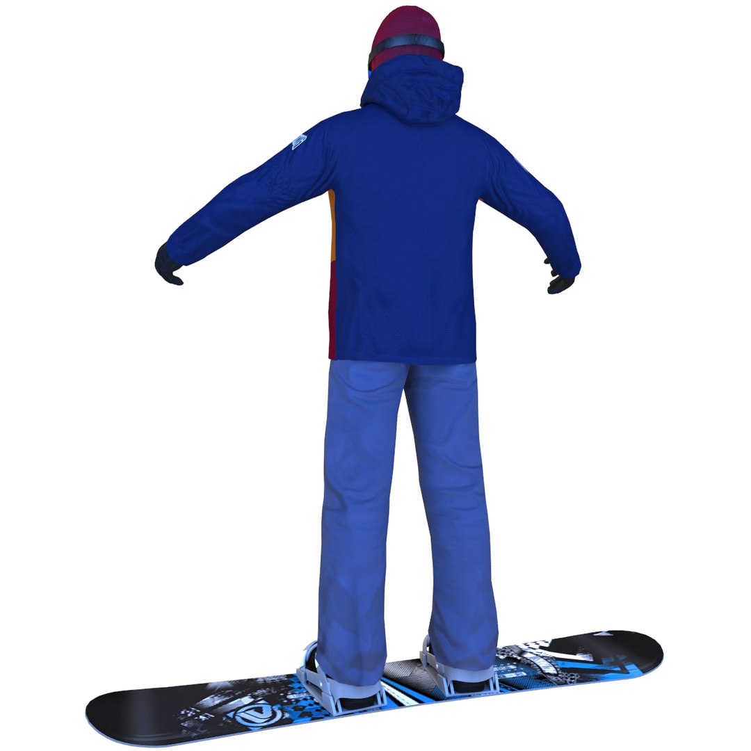 Snowboarder board 3D model - TurboSquid 1477345
