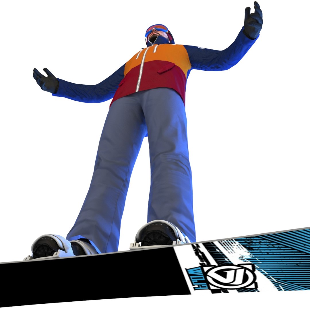 Snowboarder board 3D model - TurboSquid 1477345