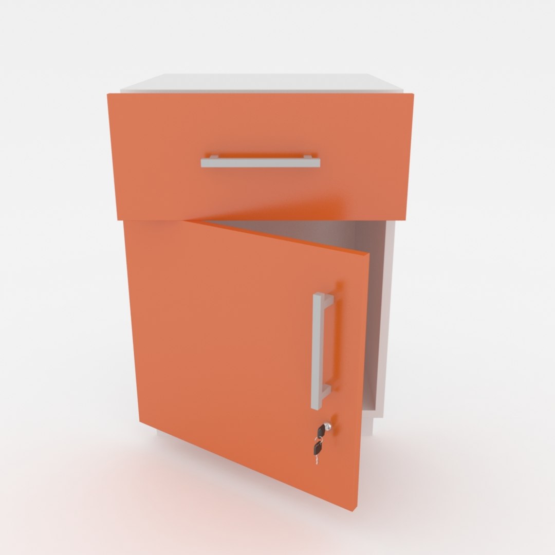 3d cabinet lockable office model