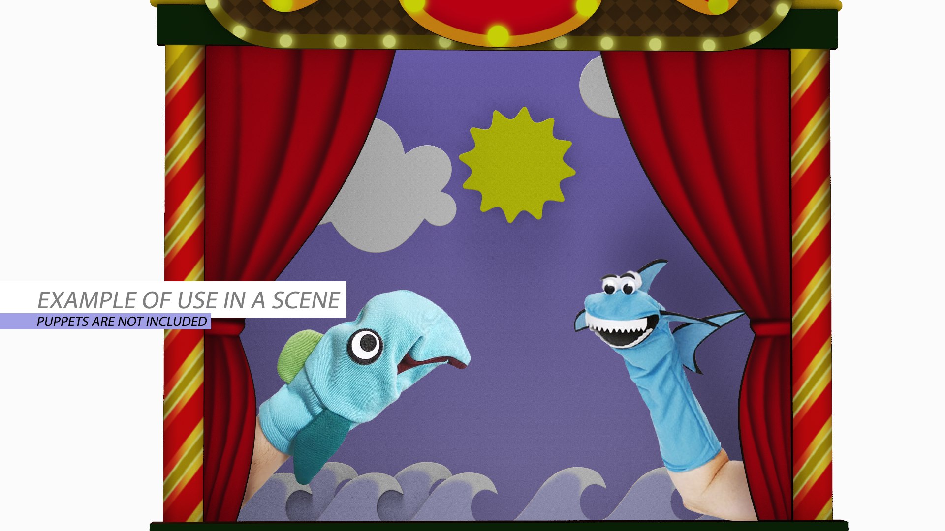 3D Backdrop Theater Scenery Puppet With Accessories Model - TurboSquid ...