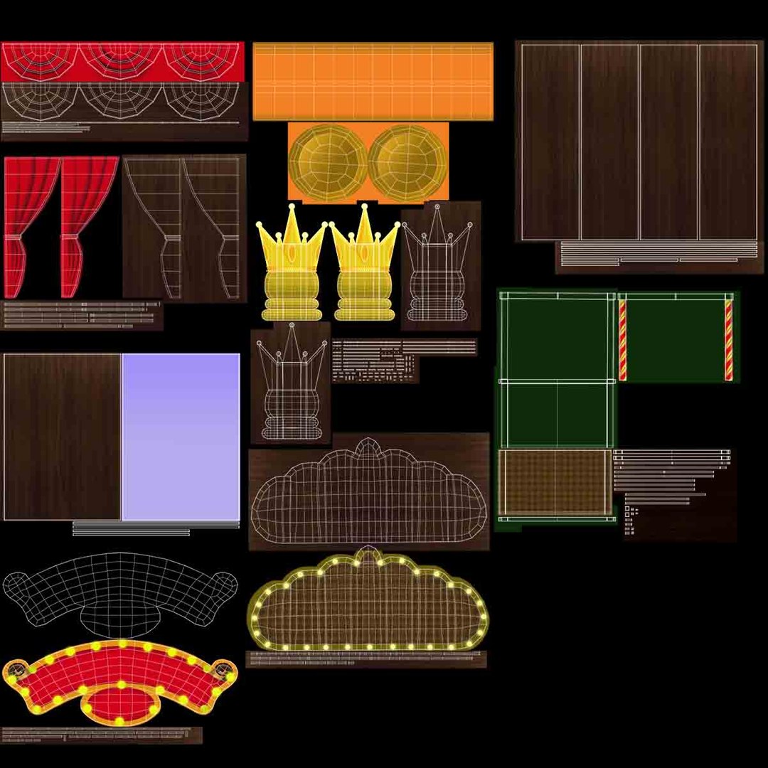 3D Backdrop Theater Scenery Puppet With Accessories Model - TurboSquid ...