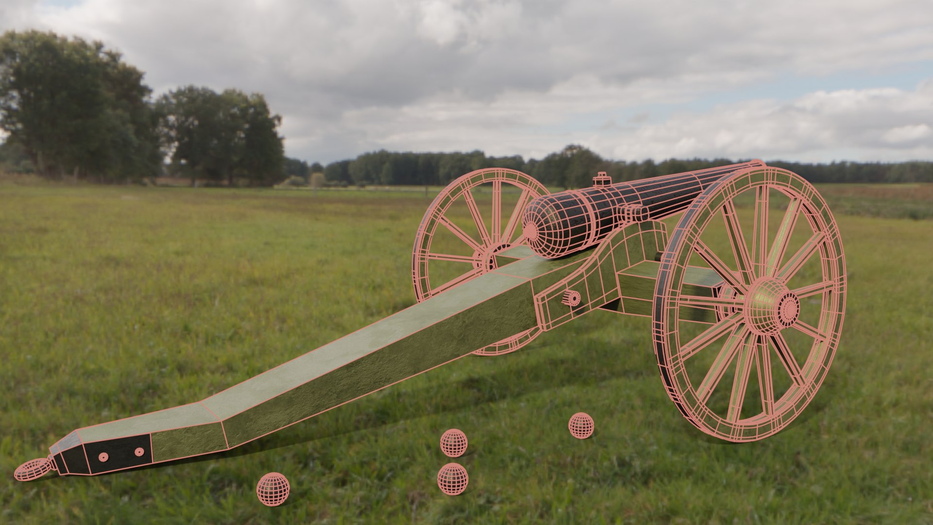Two Wheeled Cannon From World War II 3D Model - TurboSquid 1725948