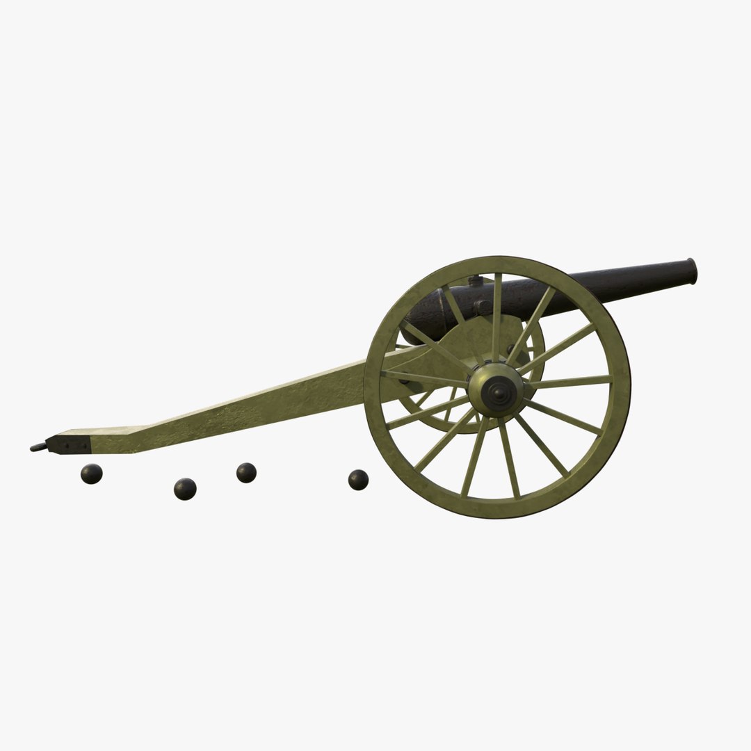 Two Wheeled Cannon From World War II 3D Model - TurboSquid 1725948