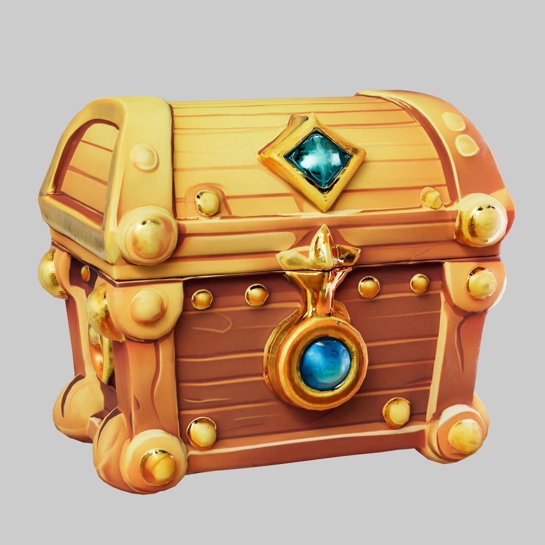 Stylized Treasure Chest 3D Model - TurboSquid 2288770