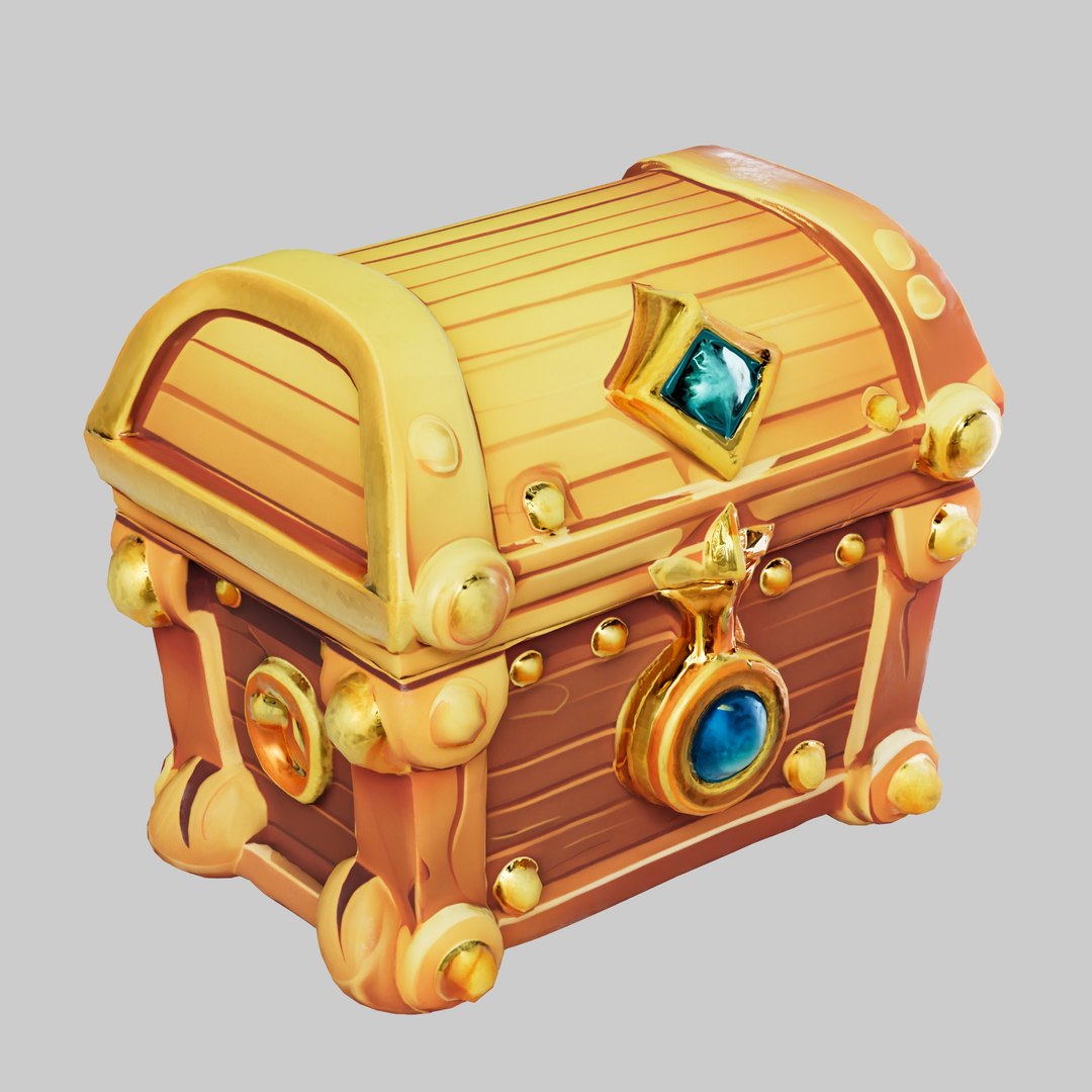 Stylized Treasure Chest 3D Model - TurboSquid 2288770