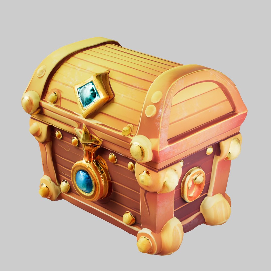 Stylized Treasure Chest 3D Model - TurboSquid 2288770