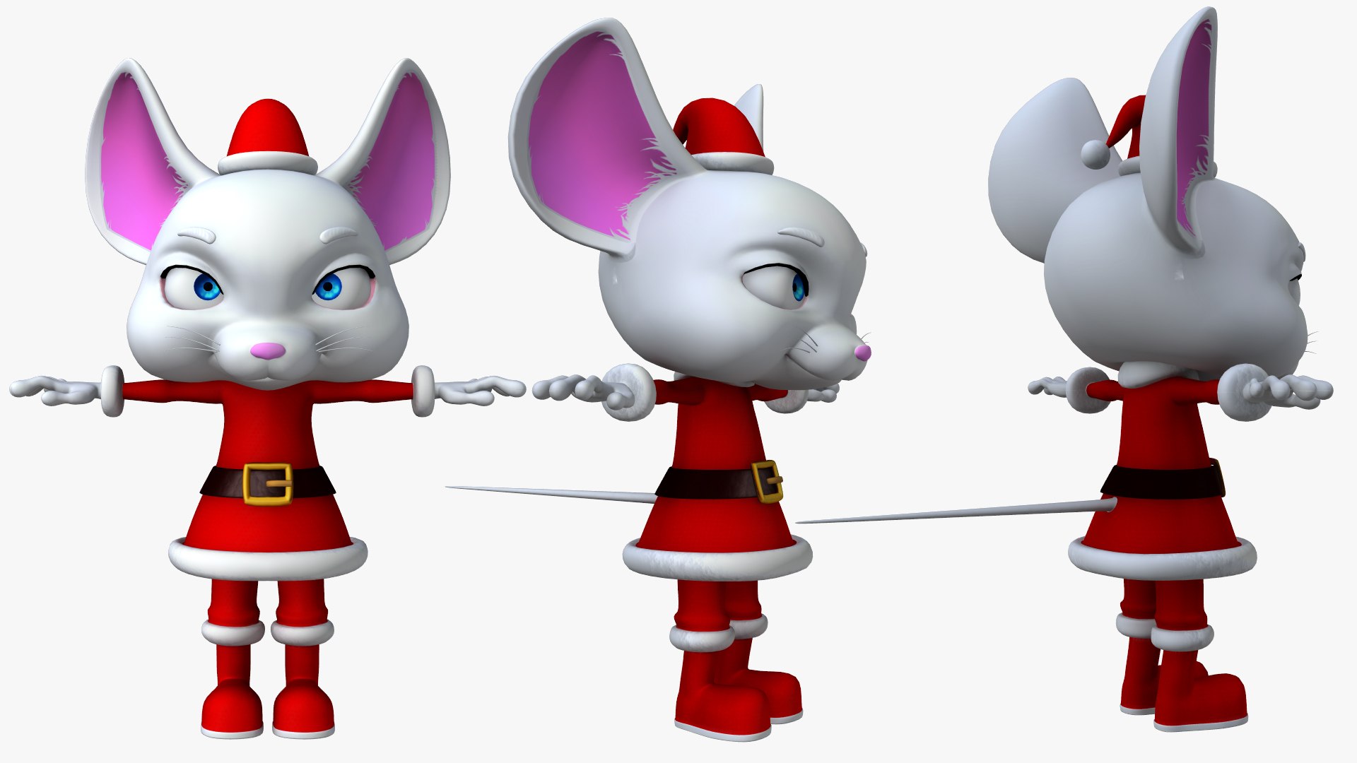 Santa Mouse 3D - TurboSquid 2318812
