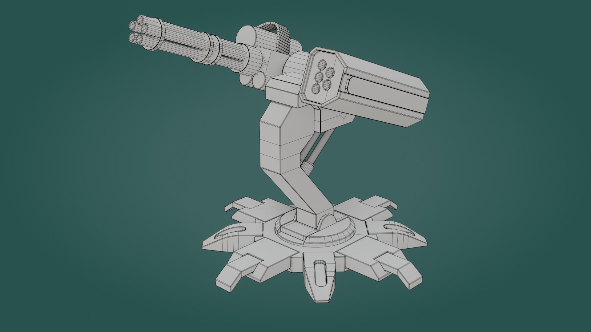 Sci-fi Turret - Low Poly - Game Ready - PBR 3D Model - TurboSquid 2068187