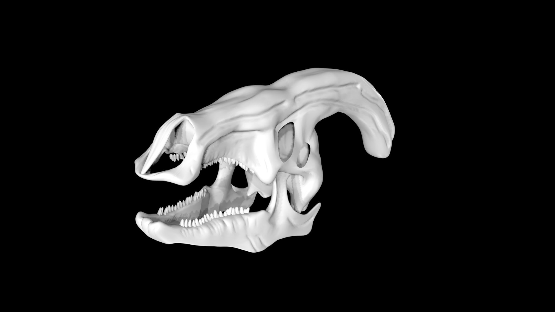 Parasaurolophus Skull 3D Model - TurboSquid 1878667