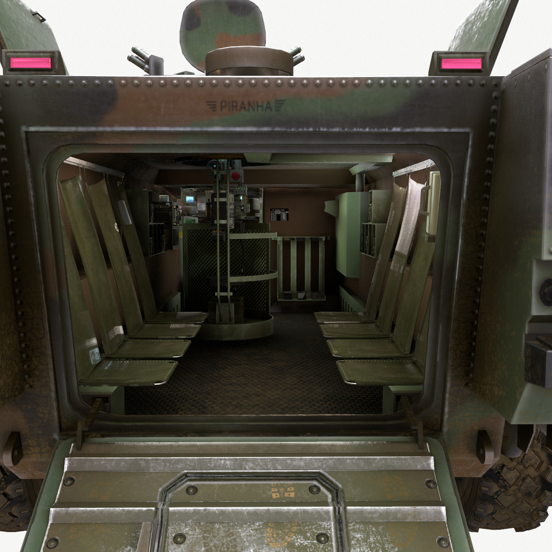 modelo 3d Mowag - Piranha III C - interior totalmente modelado.- Modelo ...