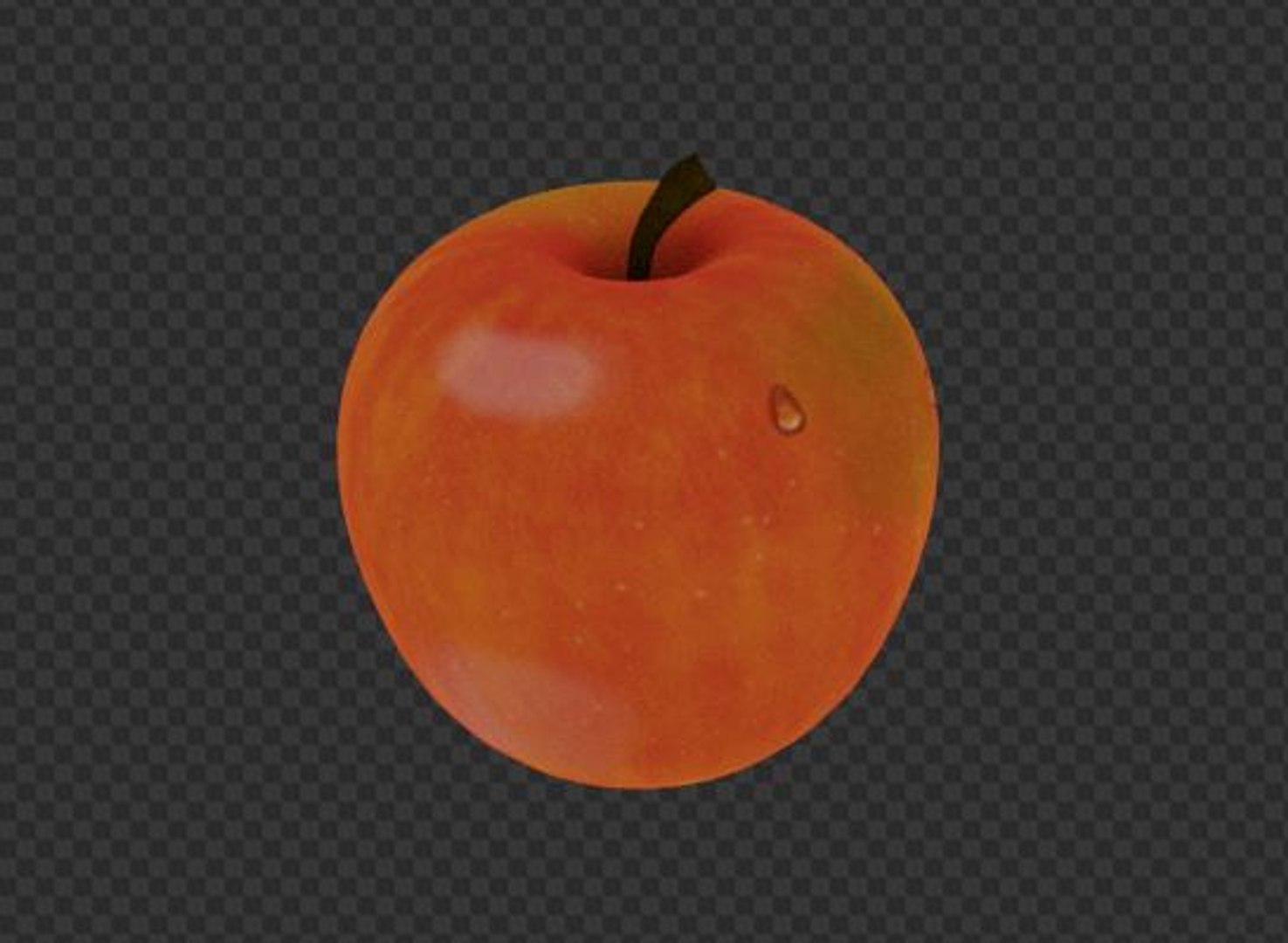 A Cartoon Apple With Texture Painting 3D Model - TurboSquid 2122332