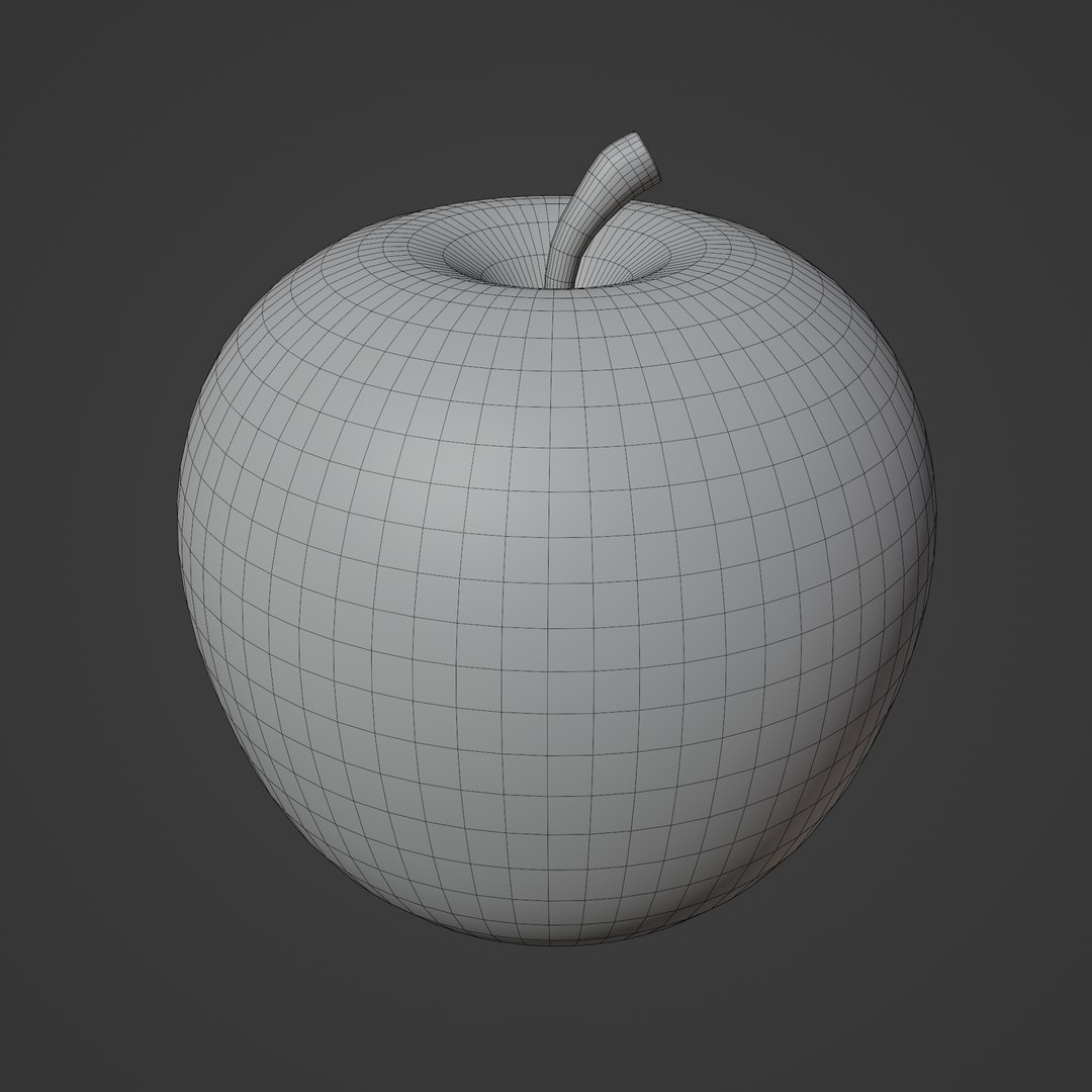 A Cartoon Apple With Texture Painting 3D Model - TurboSquid 2122332