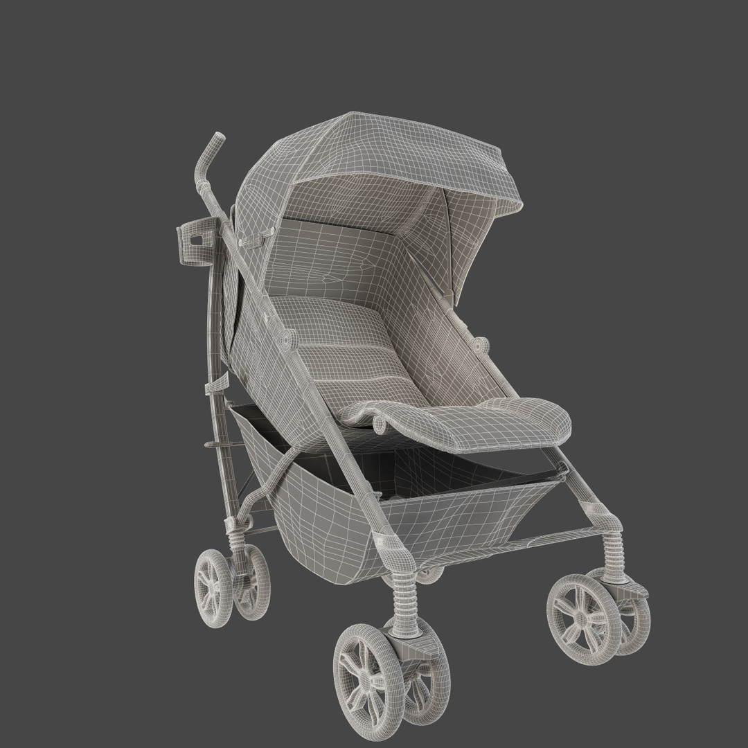 3d baby stroller model