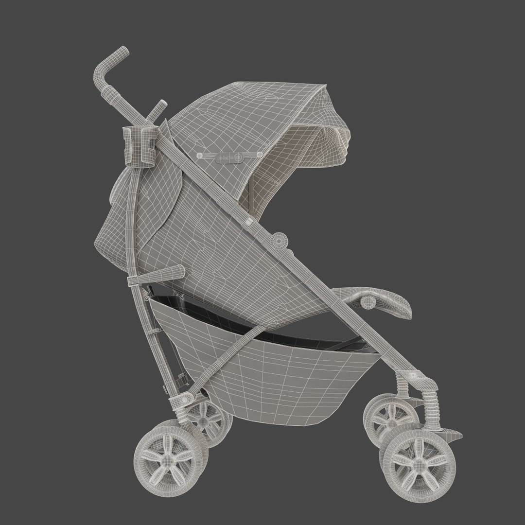 3d baby stroller model
