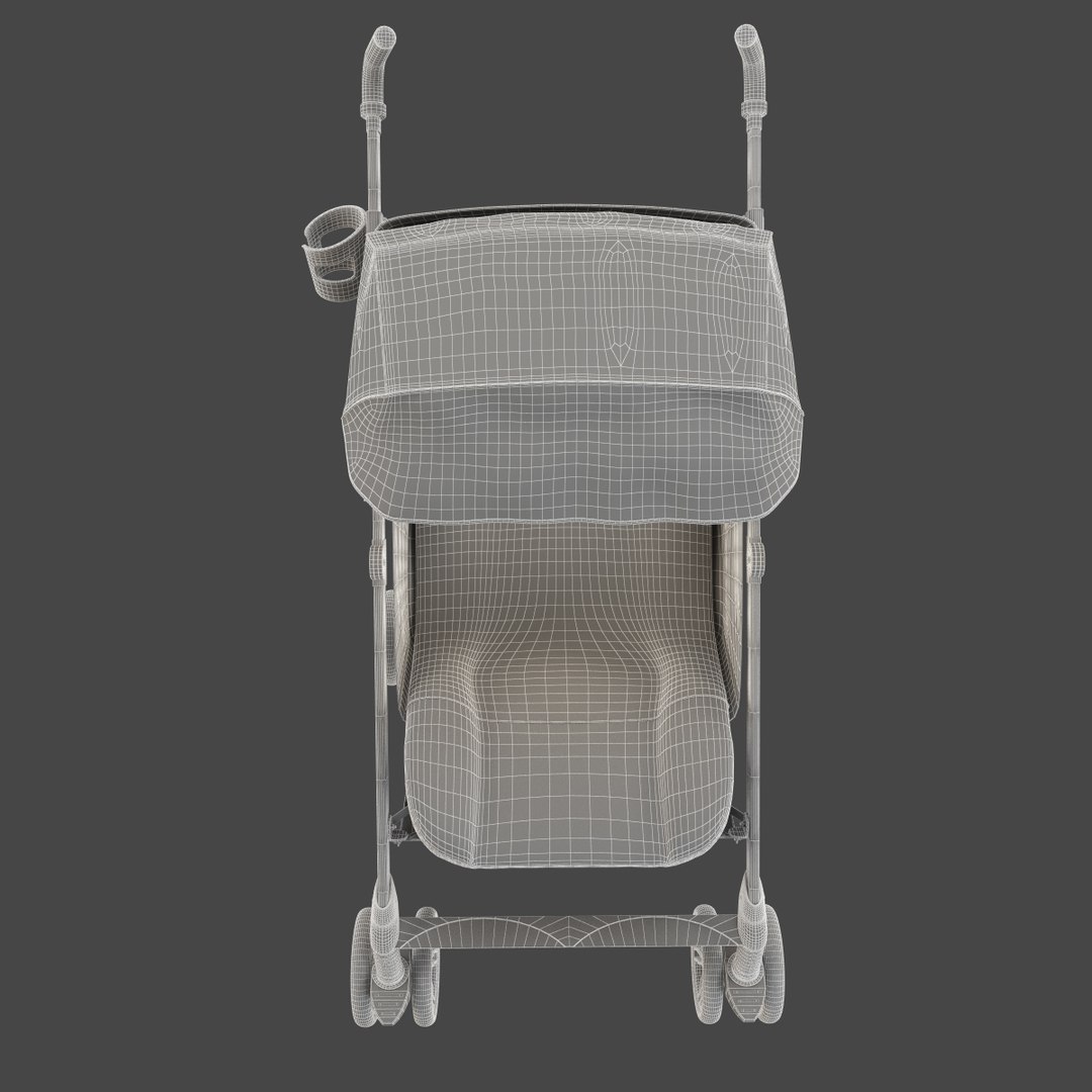 3d baby stroller model