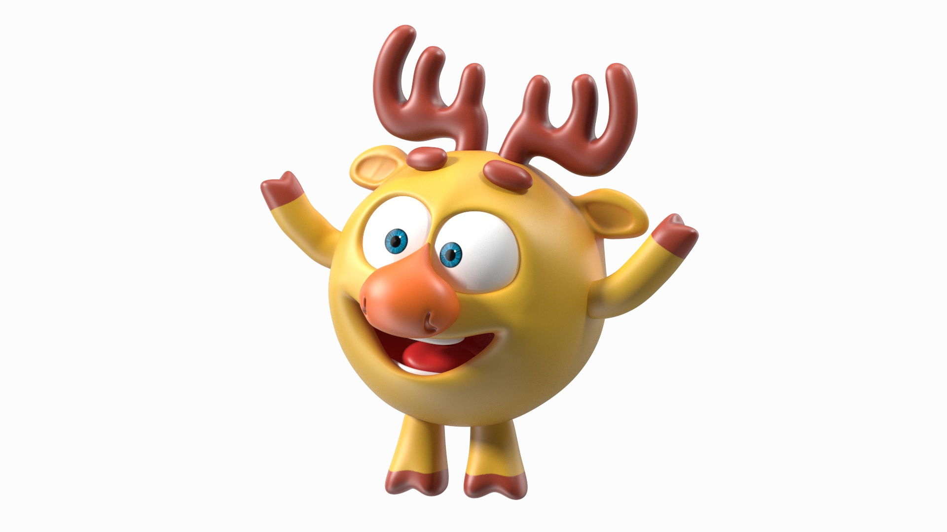 3D GoGoRiki Moose Character Happy Pose - TurboSquid 2121874