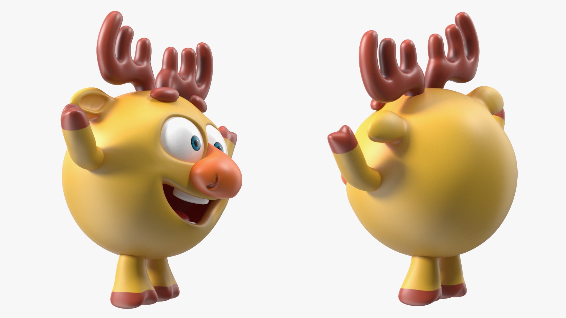 3D GoGoRiki Moose Character Happy Pose - TurboSquid 2121874