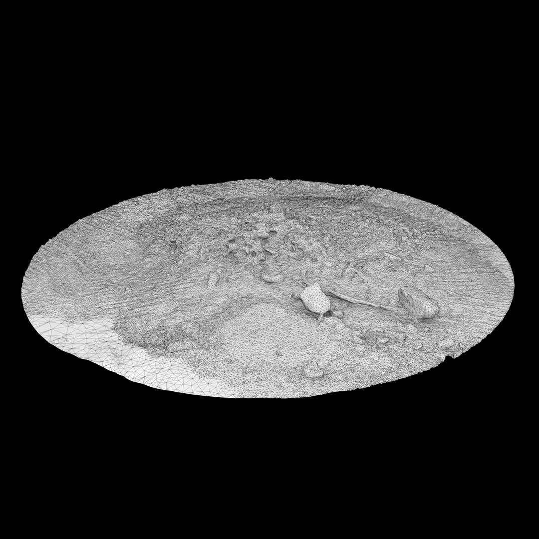 3D Model Gravel Ground 03 - 3D Photogrammetry Model Scan Of Gravel Sand ...