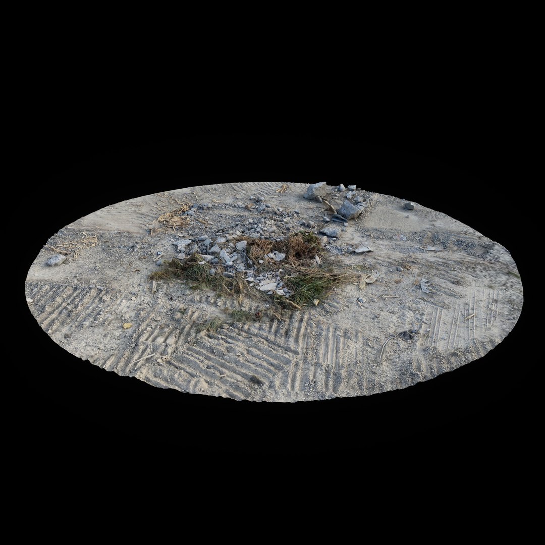 3D Model Gravel Ground 03 - 3D Photogrammetry Model Scan Of Gravel Sand ...