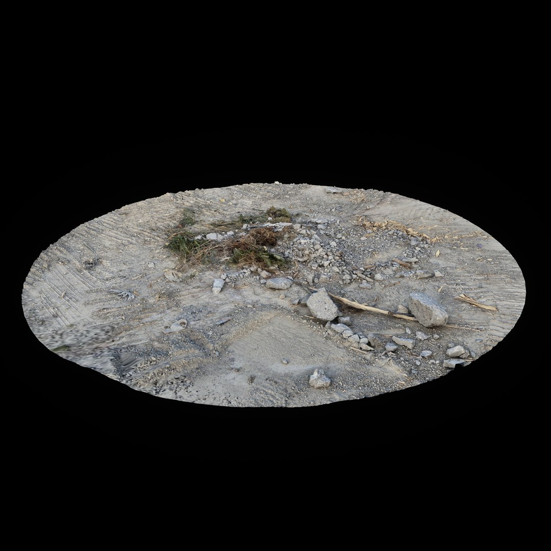 3D Model Gravel Ground 03 - 3D Photogrammetry Model Scan Of Gravel Sand ...
