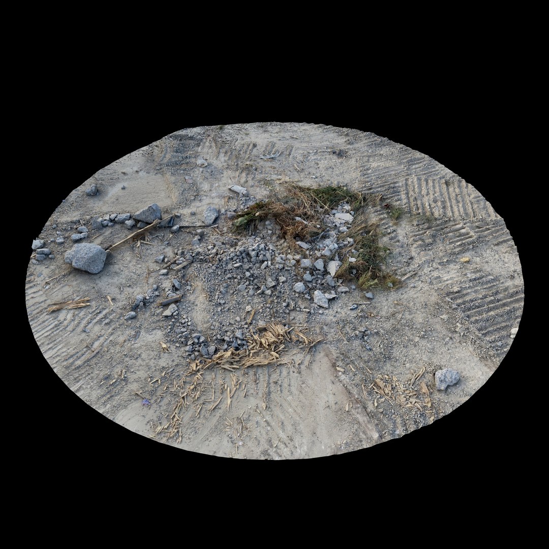 3D Model Gravel Ground 03 - 3D Photogrammetry Model Scan Of Gravel Sand ...
