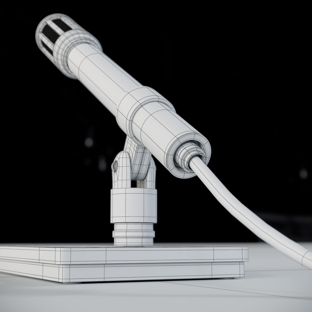 Retro Microphone Model - TurboSquid 1609954
