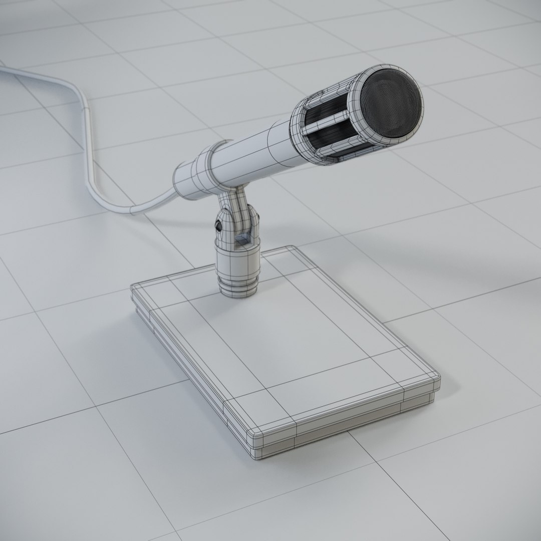 Retro Microphone Model - TurboSquid 1609954