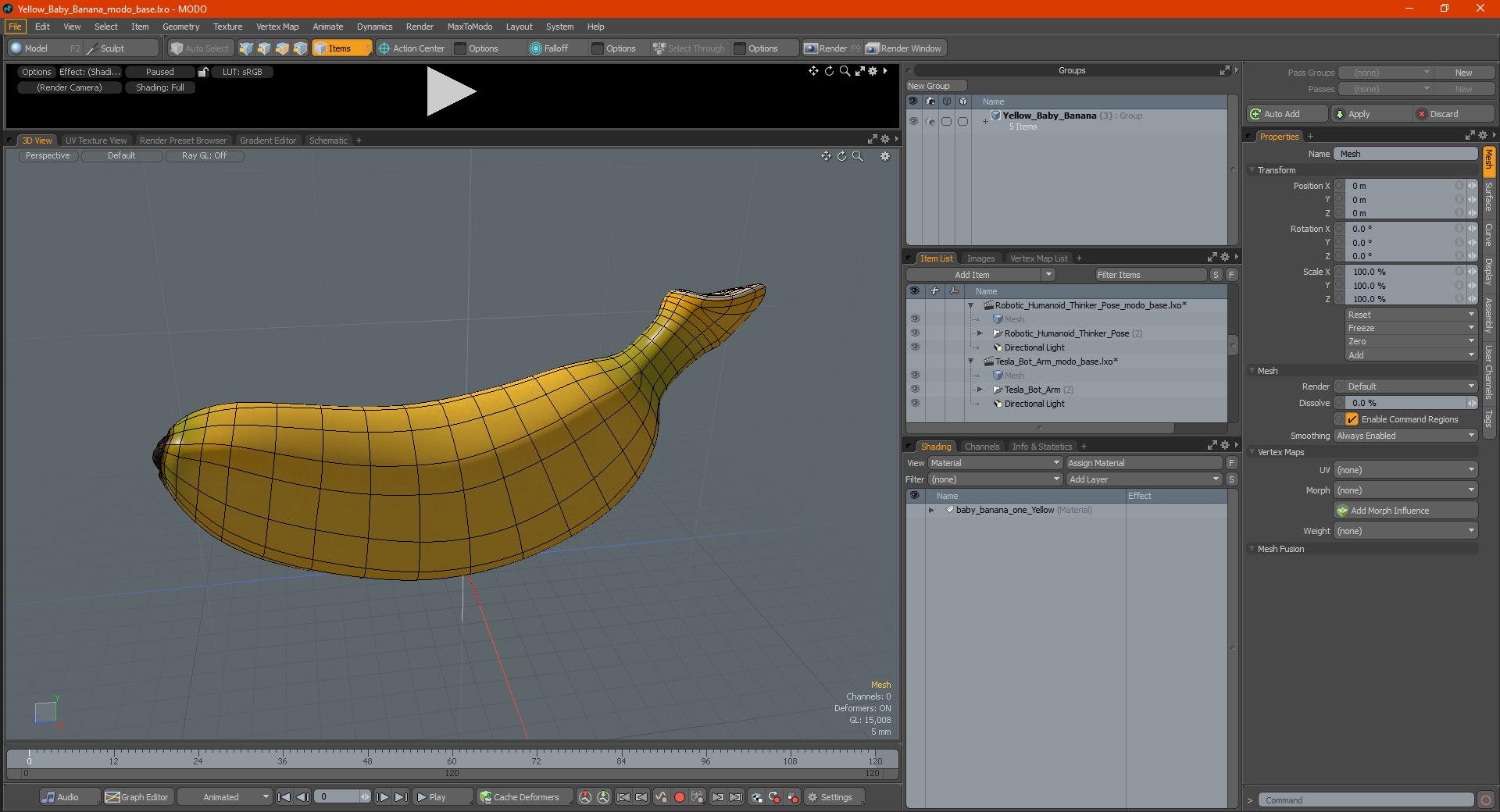 Yellow Baby Banana 3D model - TurboSquid 1806946