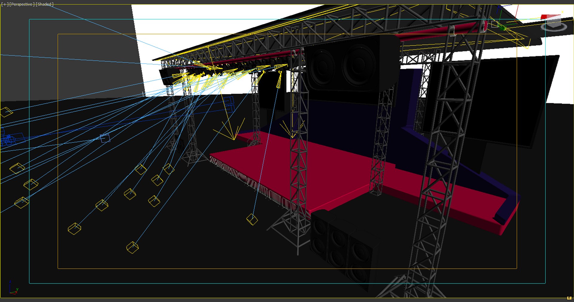 Stage Musical Concerts 3d Model