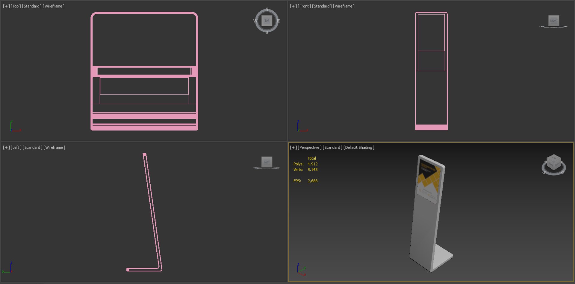 Sleek 3D Kiosk Model 3D Model - TurboSquid 2164118