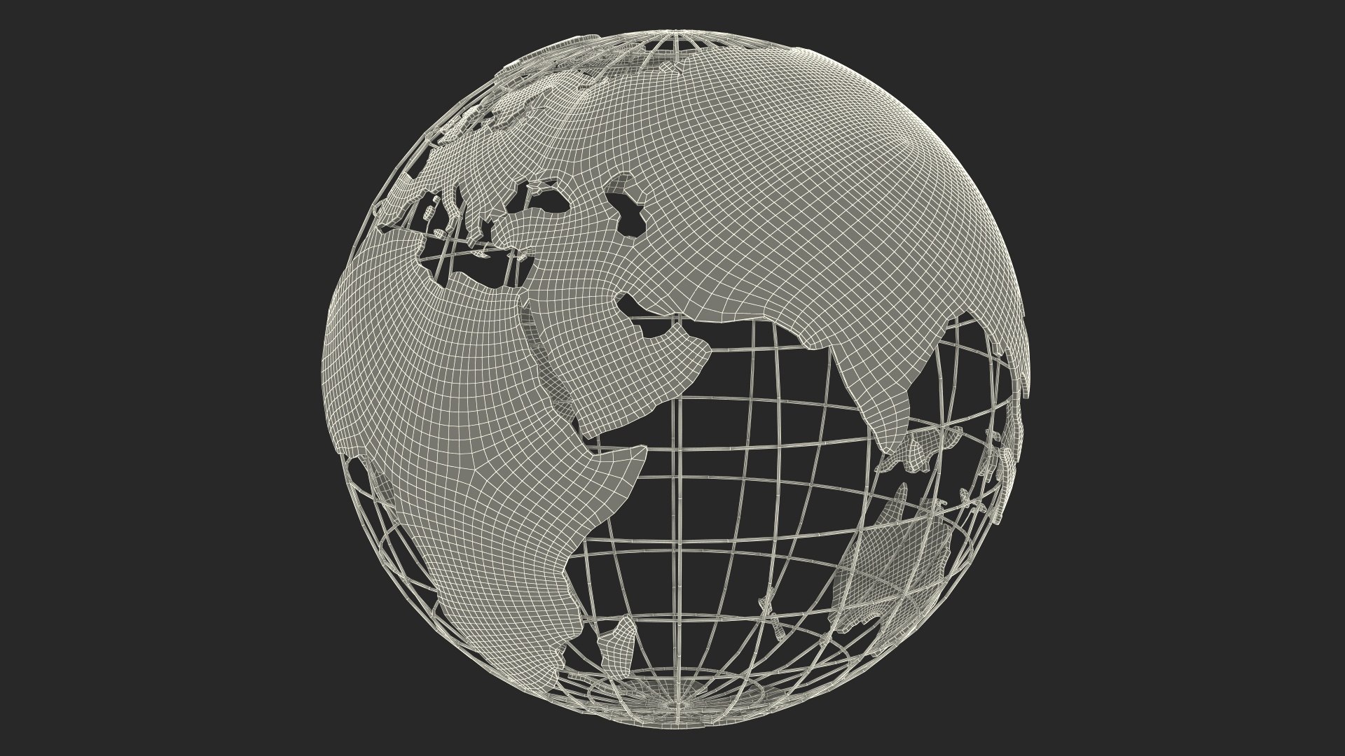 3D Model Stylized Earth Globe With Metal Blue - TurboSquid 2160557