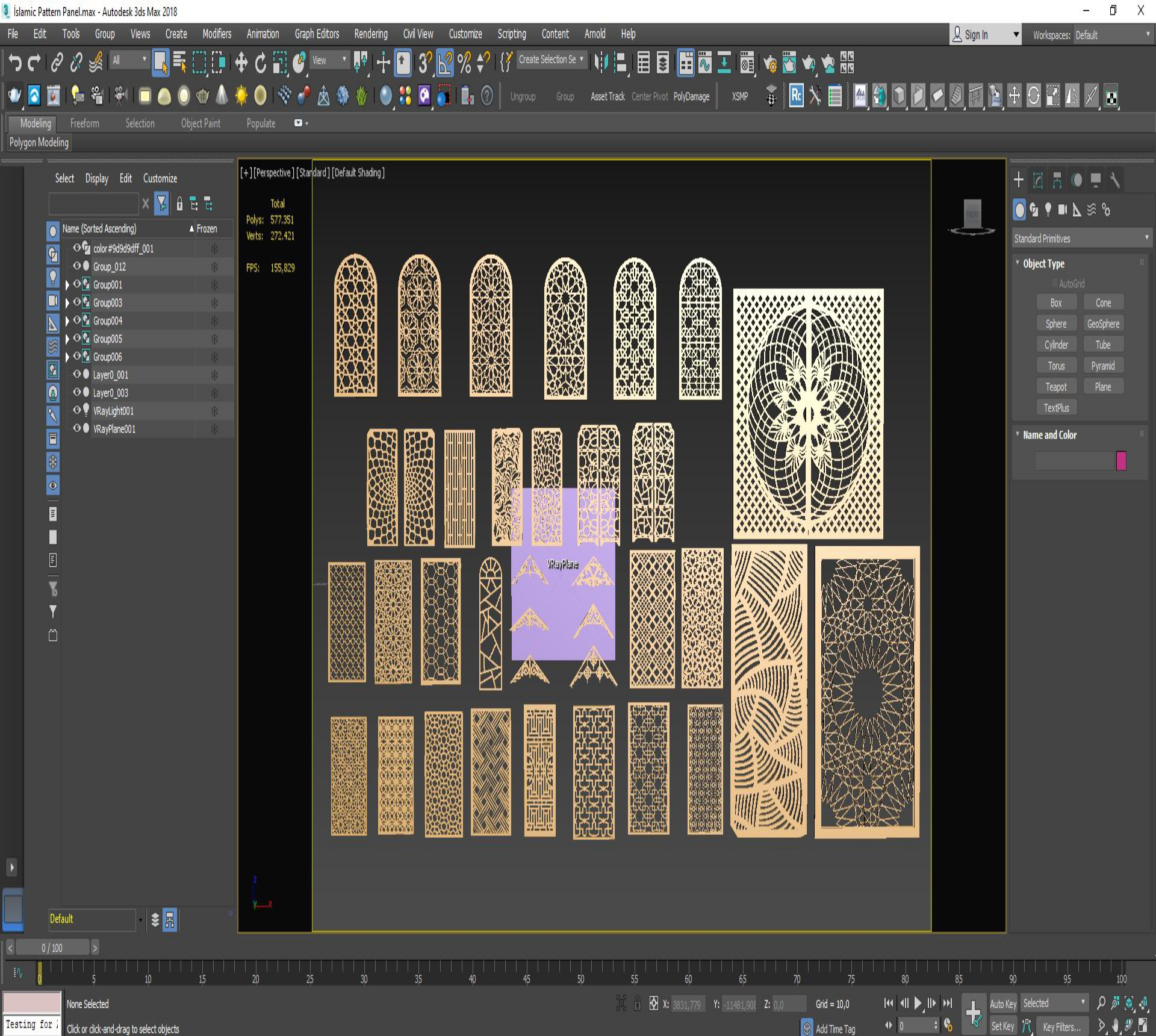 modelo 3d Panel de patrón árabe 3 - TurboSquid 1831318