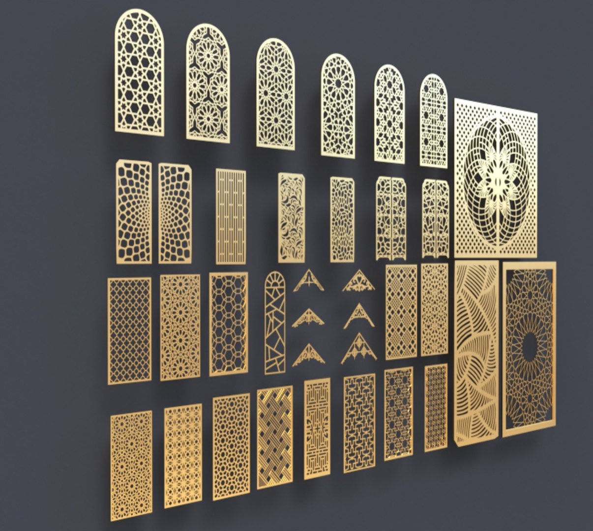 3D Arabic Pattern Panel 3 - TurboSquid 1831318
