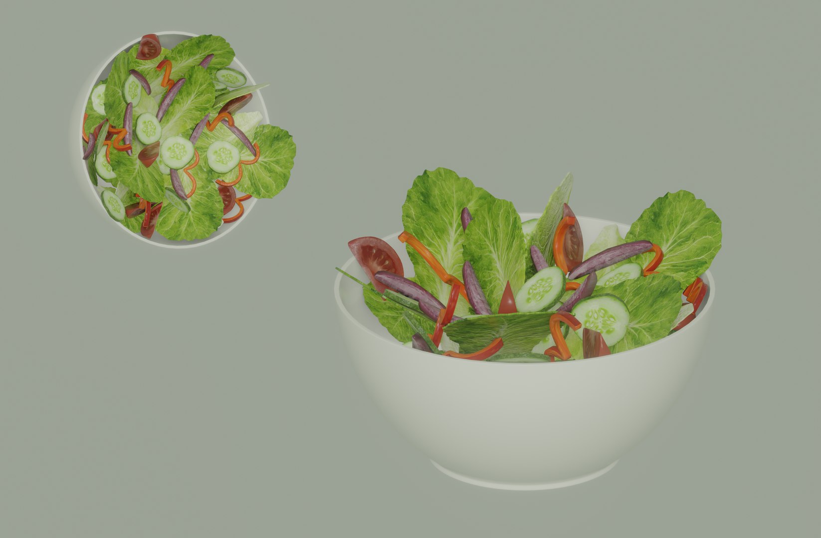 Bowl Of Salad 3D - TurboSquid 2197065
