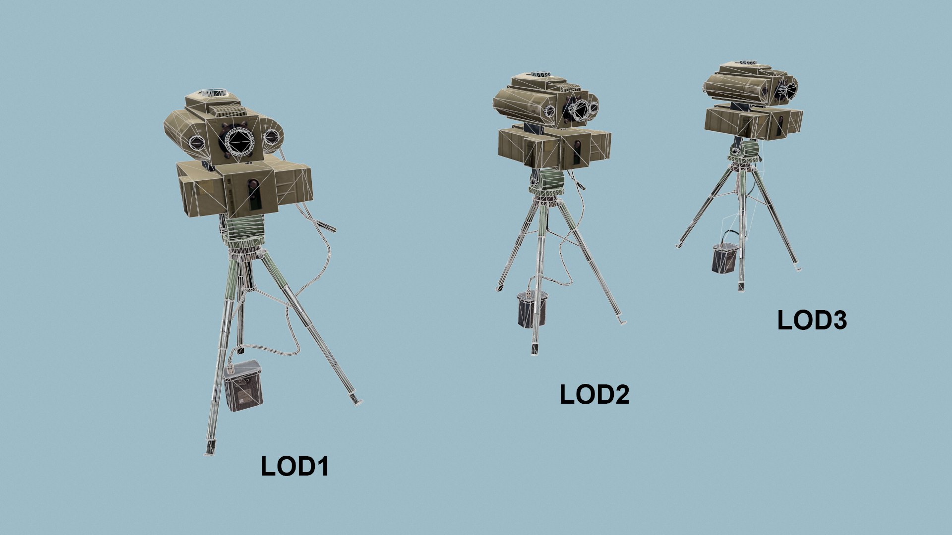 AN PED 1 LASER DESIGNATOR ON A TRIPOD 3D model - TurboSquid 1993359