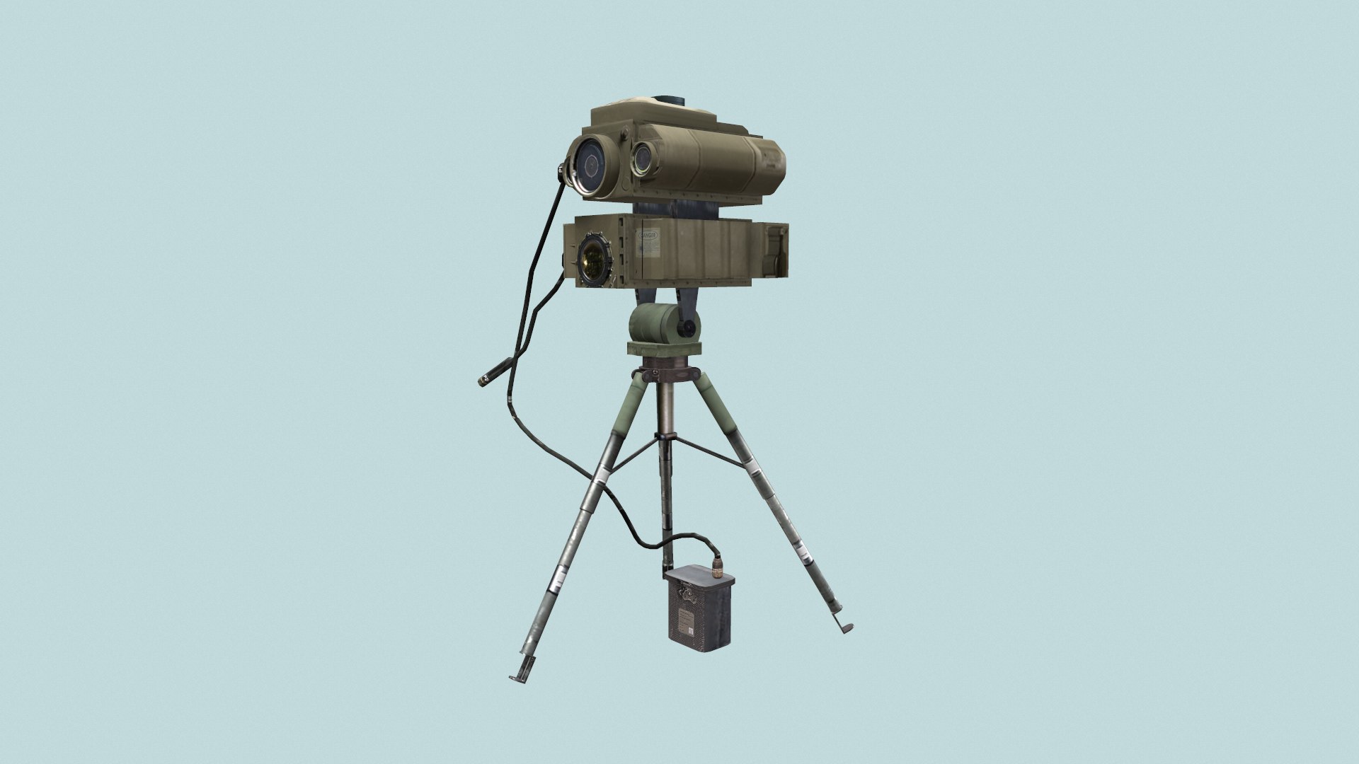 AN PED 1 LASER DESIGNATOR ON A TRIPOD 3D model - TurboSquid 1993359