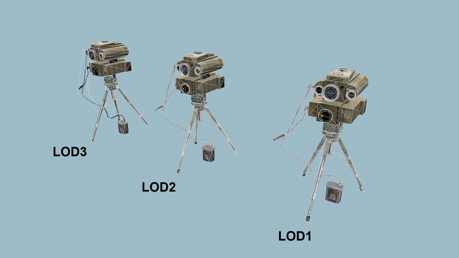 AN PED 1 LASER DESIGNATOR ON A TRIPOD 3D model - TurboSquid 1993359