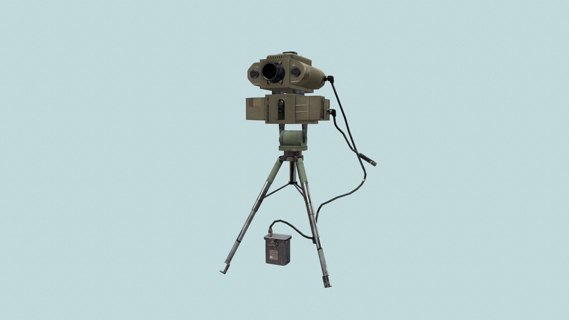 AN PED 1 LASER DESIGNATOR ON A TRIPOD 3D model - TurboSquid 1993359