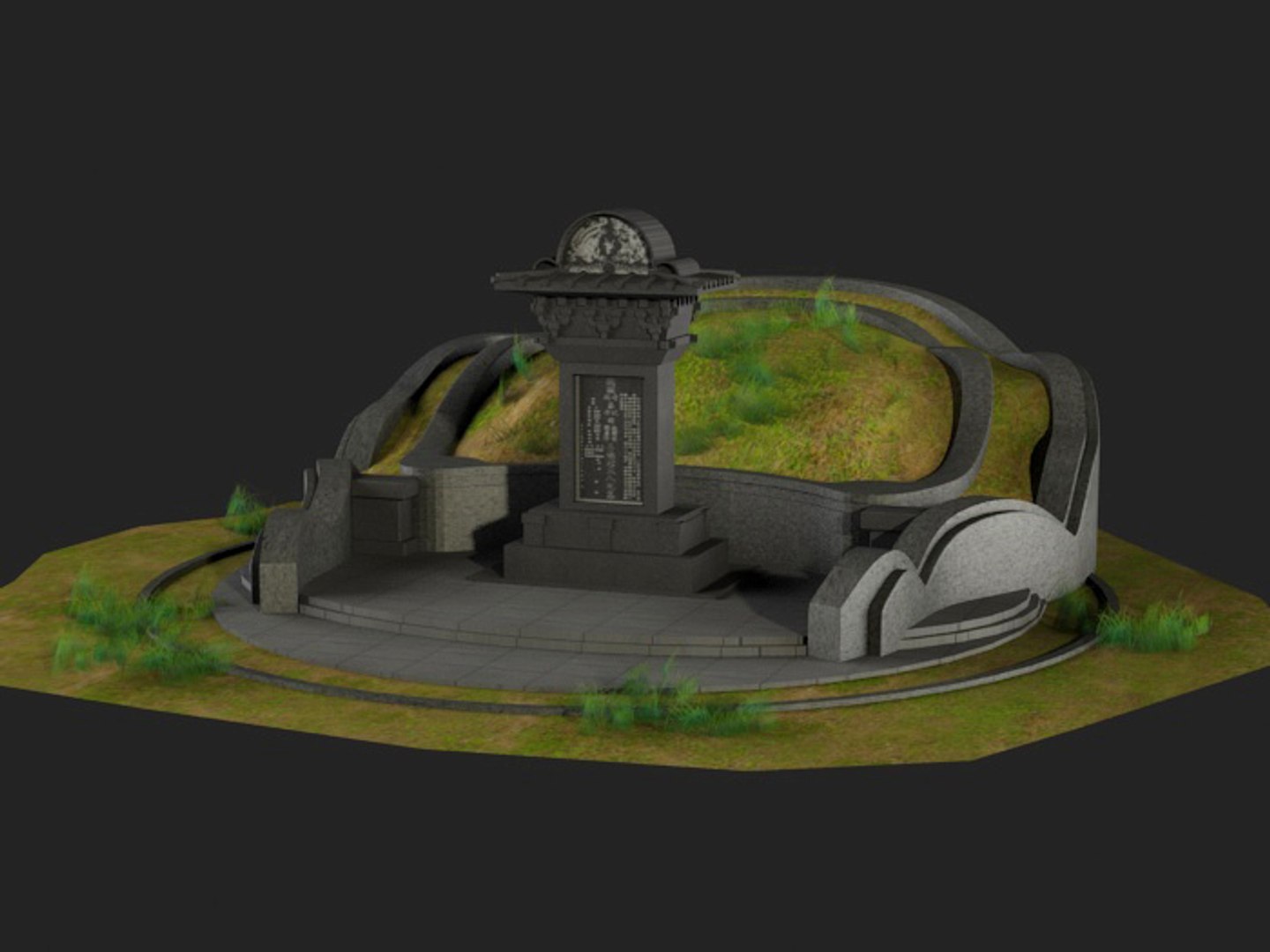 Mausoleum Stone Inscription Tomb 3D - TurboSquid 1654590