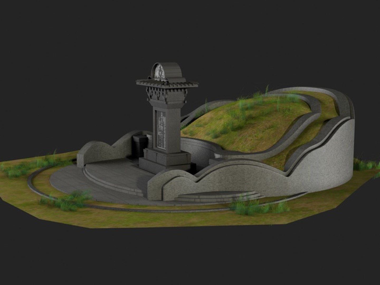 Mausoleum Stone Inscription Tomb 3D - TurboSquid 1654590