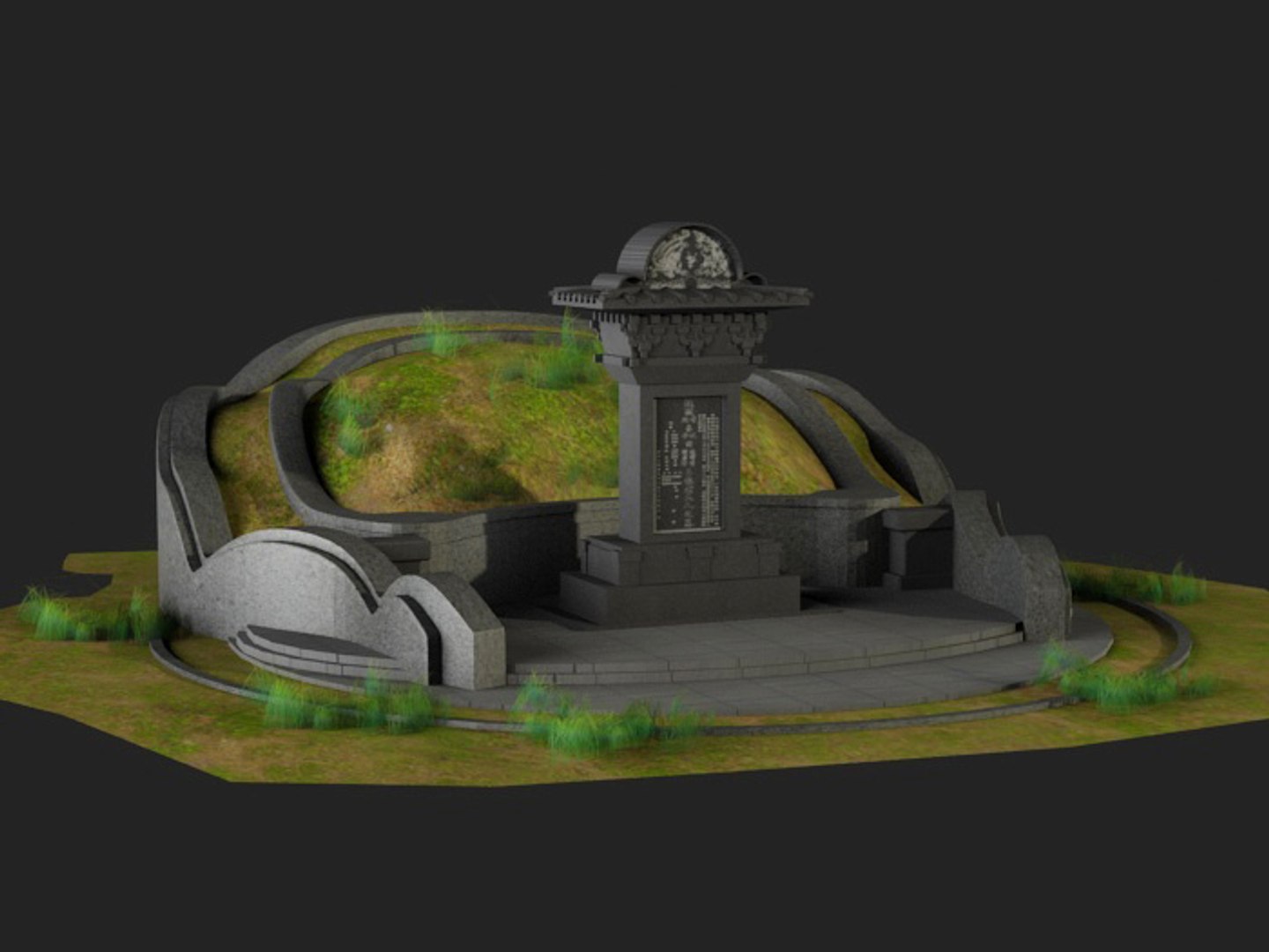 Mausoleum Stone Inscription Tomb 3D - TurboSquid 1654590