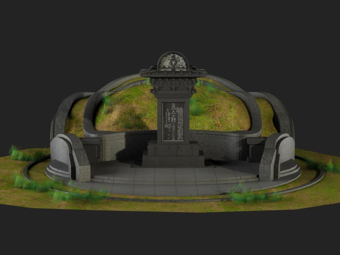 Mausoleum Stone Inscription Tomb 3D - TurboSquid 1654590