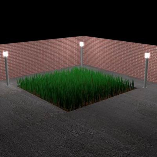 3d model garden light