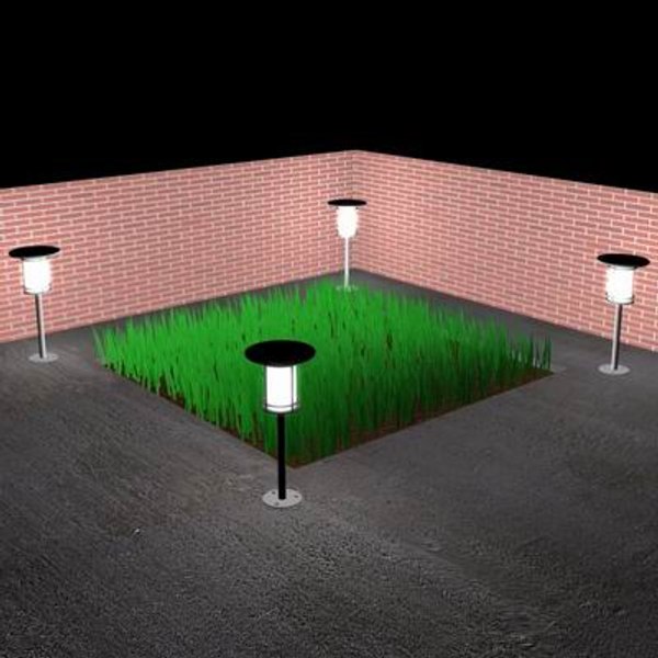 3d model garden light