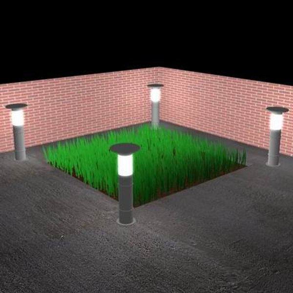 3d model garden light