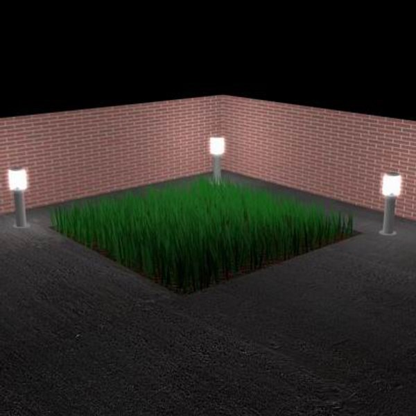 3d model garden light