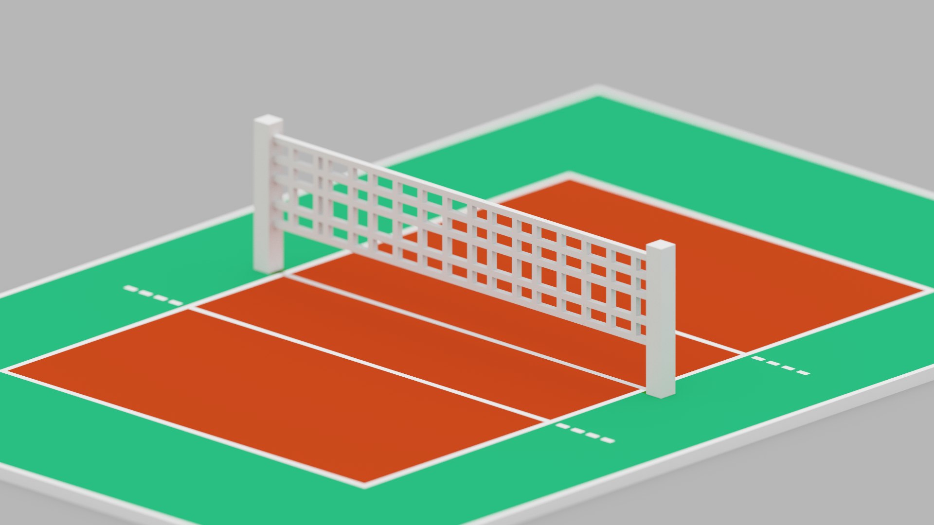 3D Voxel Volleyball Court - TurboSquid 1870334