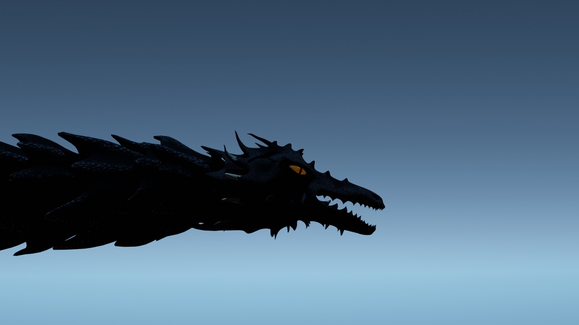 3D Fantastic Black Dragon - TurboSquid 2048189